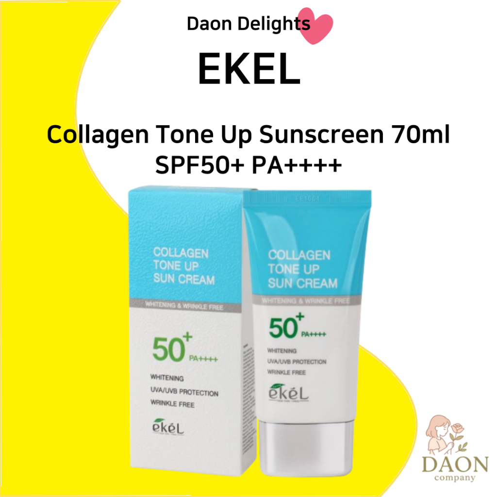 EKEL Collagen Tone Up Sunscreen 70ml SPF50+ PA++++ | Shopee Philippines