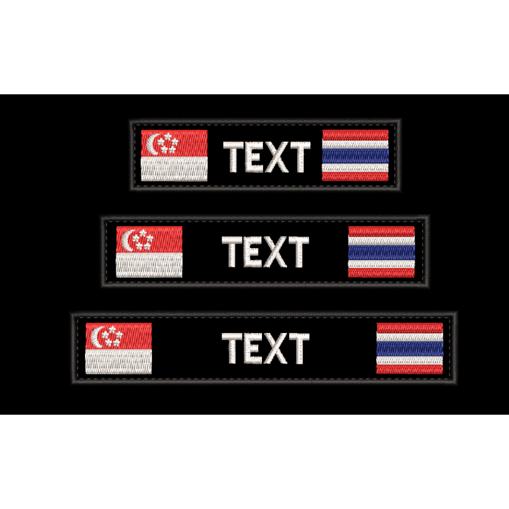Flag + Thai Flag + Name Tag Velcro / Iron On | Shopee Philippines