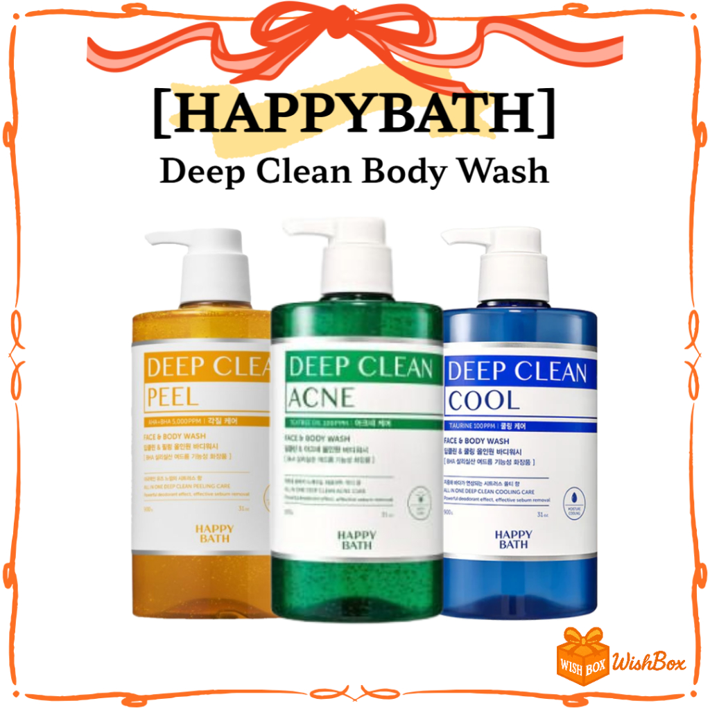 HAPPYBATH Deep Clean Body Wash 900g | Shopee Philippines