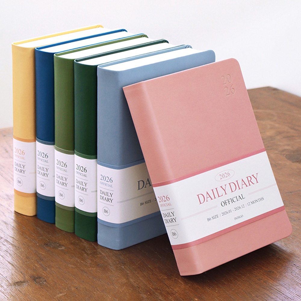 KOREA 2026 SIMPLE B6 DAILY Diary Monthly Planner Journal Daily Record ...