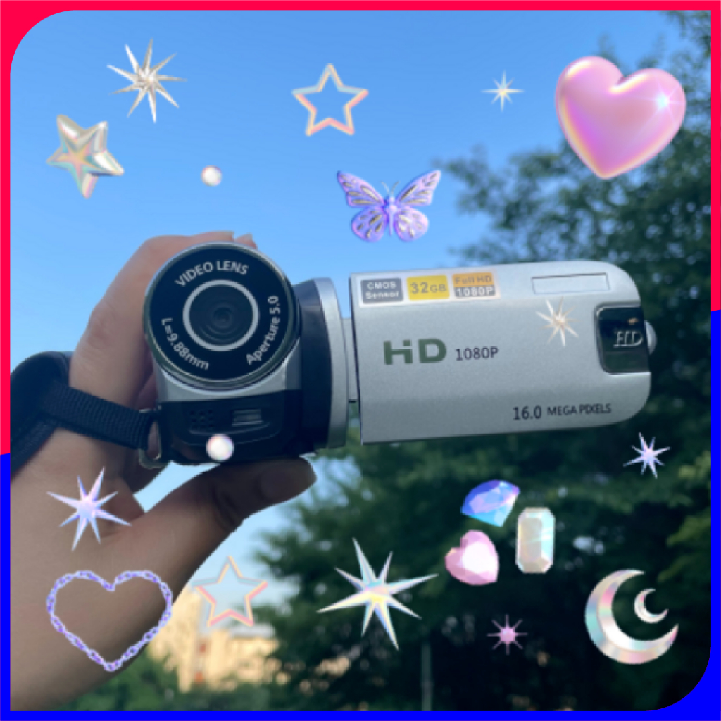 Vintage Retro Camcorder with 16GB SD | Ditto Style Vlogging Camera ...