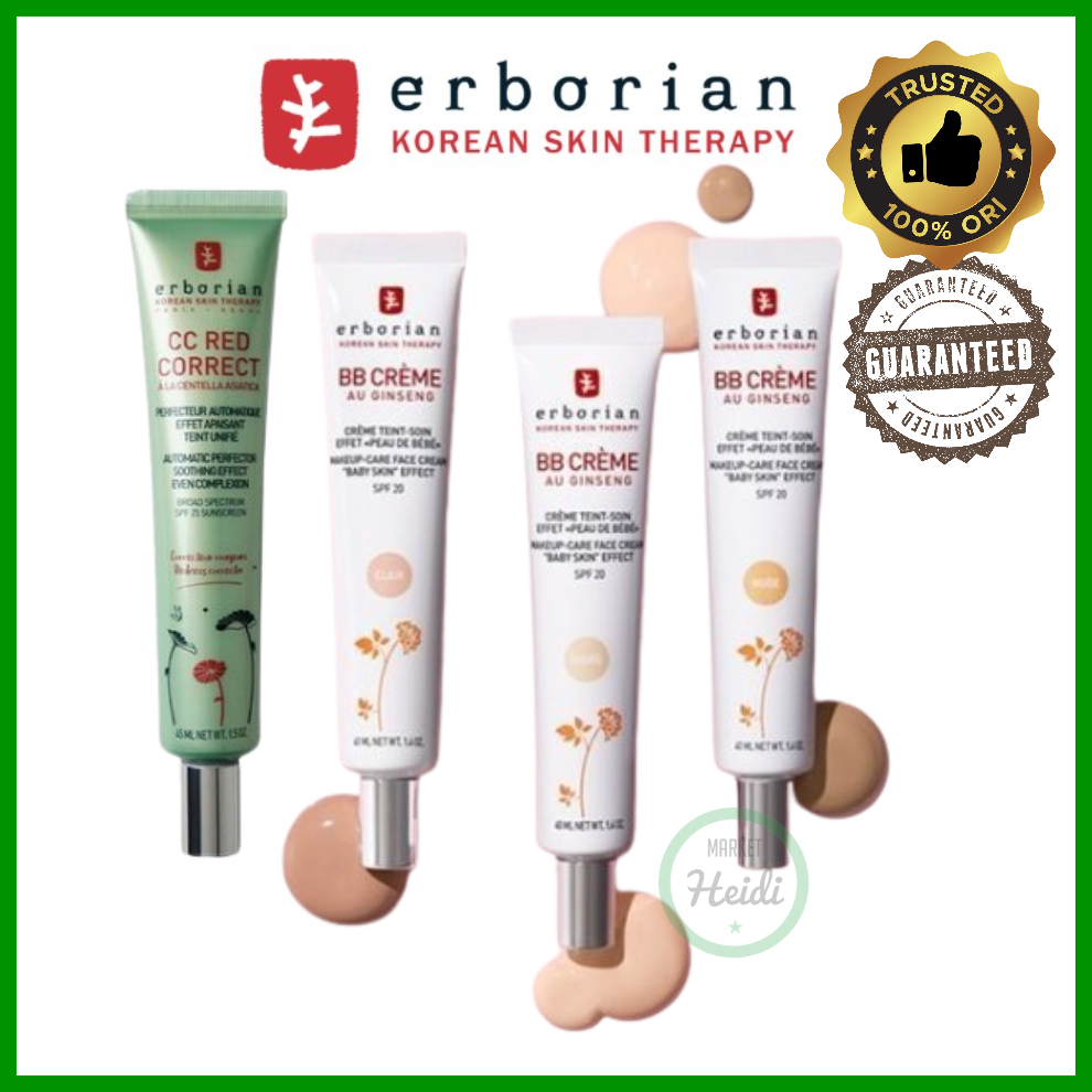KOREA 🇰🇷 Erborian CC Red Correct Cream 45ml / Erborian BB Cream 40ml ...