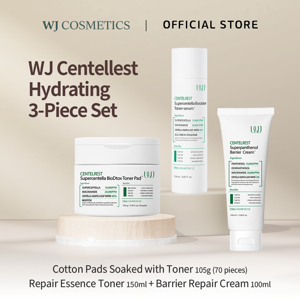 [WJ Cosmetics] WJ Centellest Moisture Care 3 Types Set (Toner Pad ...