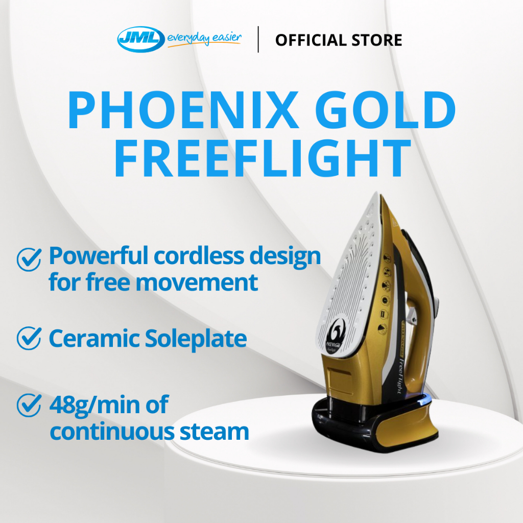 Phoenix Gold Free Flight | Cordless Ceramic Iron | Vertical Ironing ...