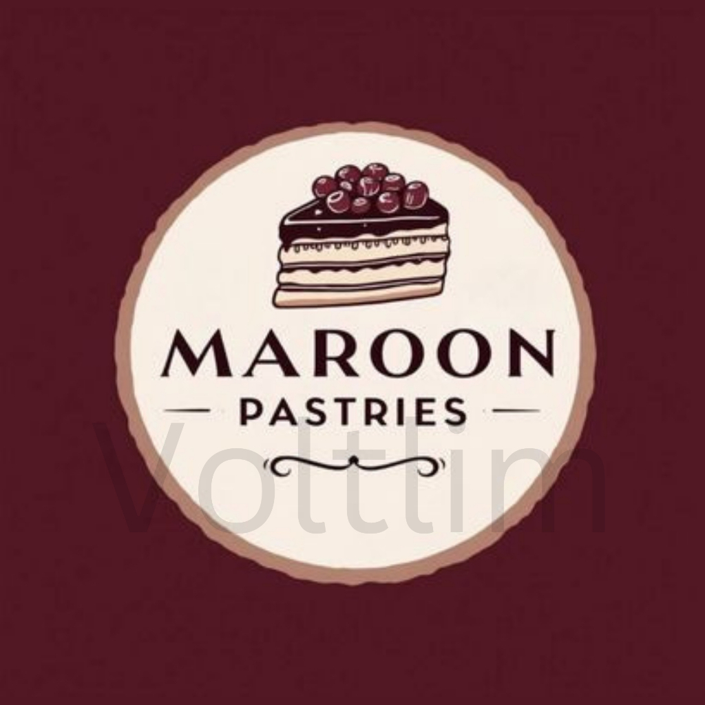 Maroon Pastries Logo Sticker Voltlim SKU 9035 | Shopee Philippines