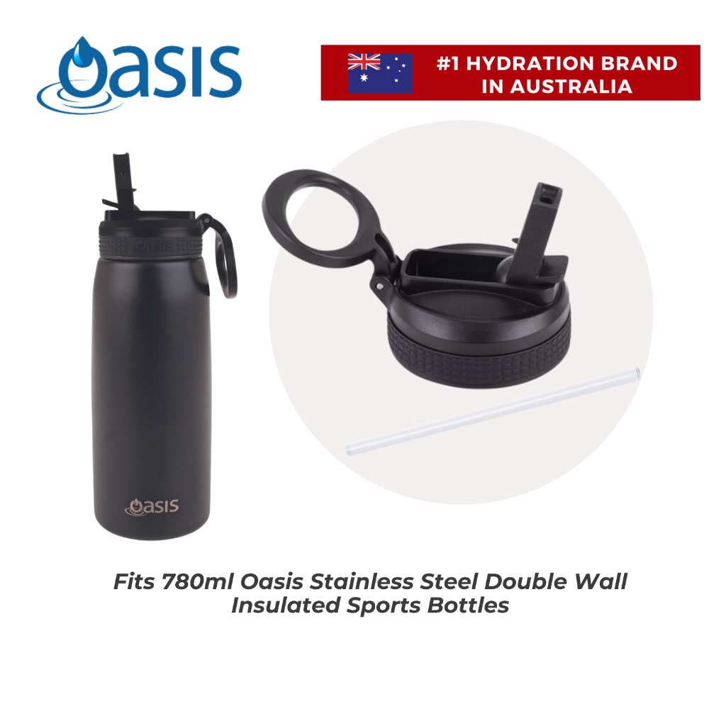 Oasis Bottle Sipper Cap wtih Straw for Insulated Sports Water Bottle ...