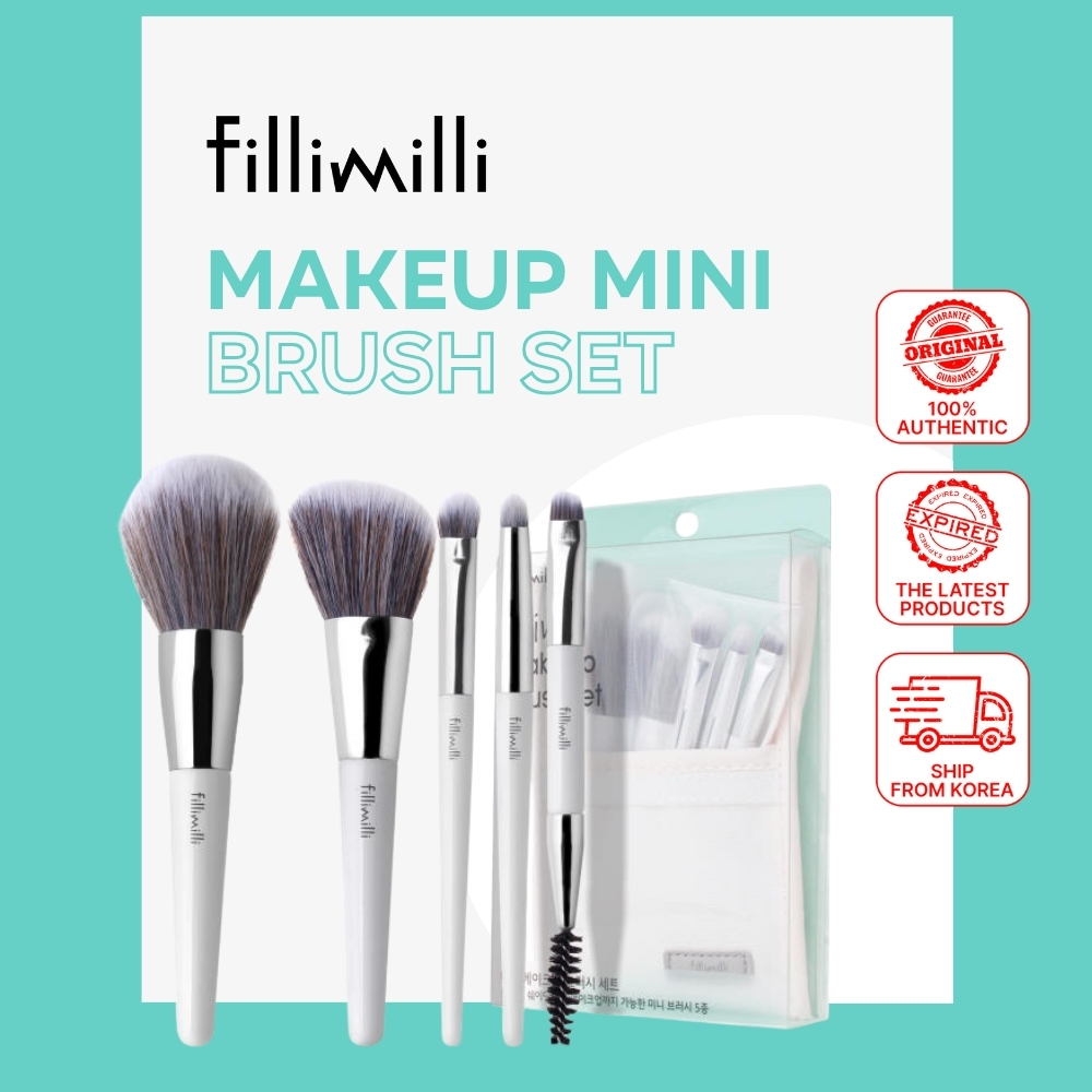 Fillimilli Mini Brush Set (5 Pcs) | Compact Brushes for Travel & Everyday Use | Shopee Philippines