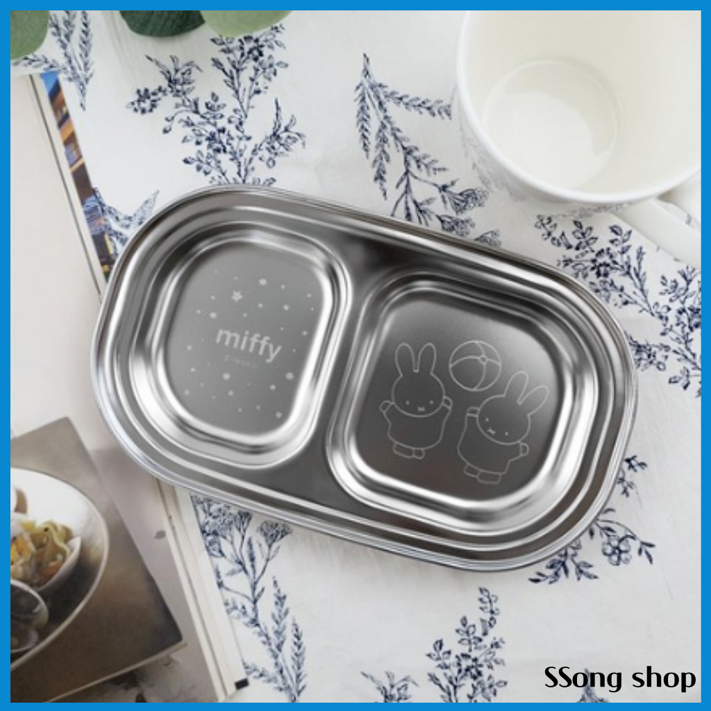 Miffy Stainless Steel Snack Plate – 2-Compartment, Made in Korea | Shopee Philippines