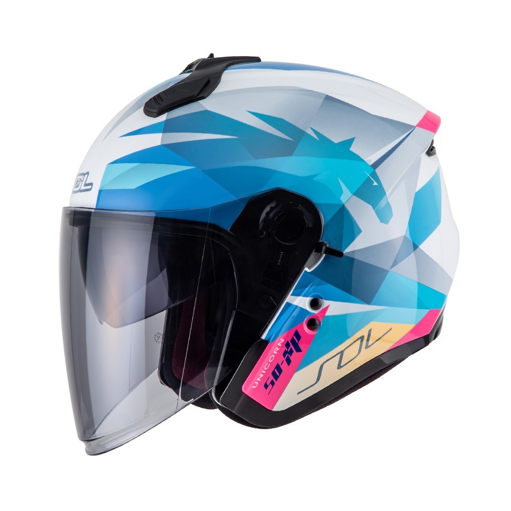 SOL HELMET SO-XP UNICORN WHITE/BLUE | Shopee Philippines