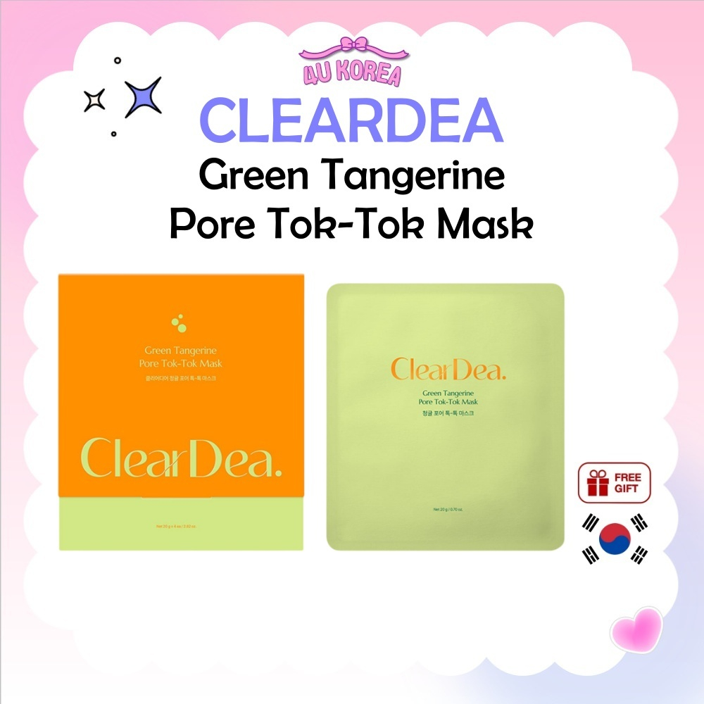 CLEARDEA Green Tangerine Pore Tok-Tok Mask 20g – 4 Sheets / K-BEAUTY ...