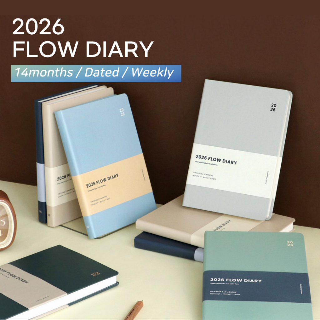 ICONIC 2026 Flow Diary Weekly Planner 14-Month Agenda Korea Stationery | Shopee Philippines