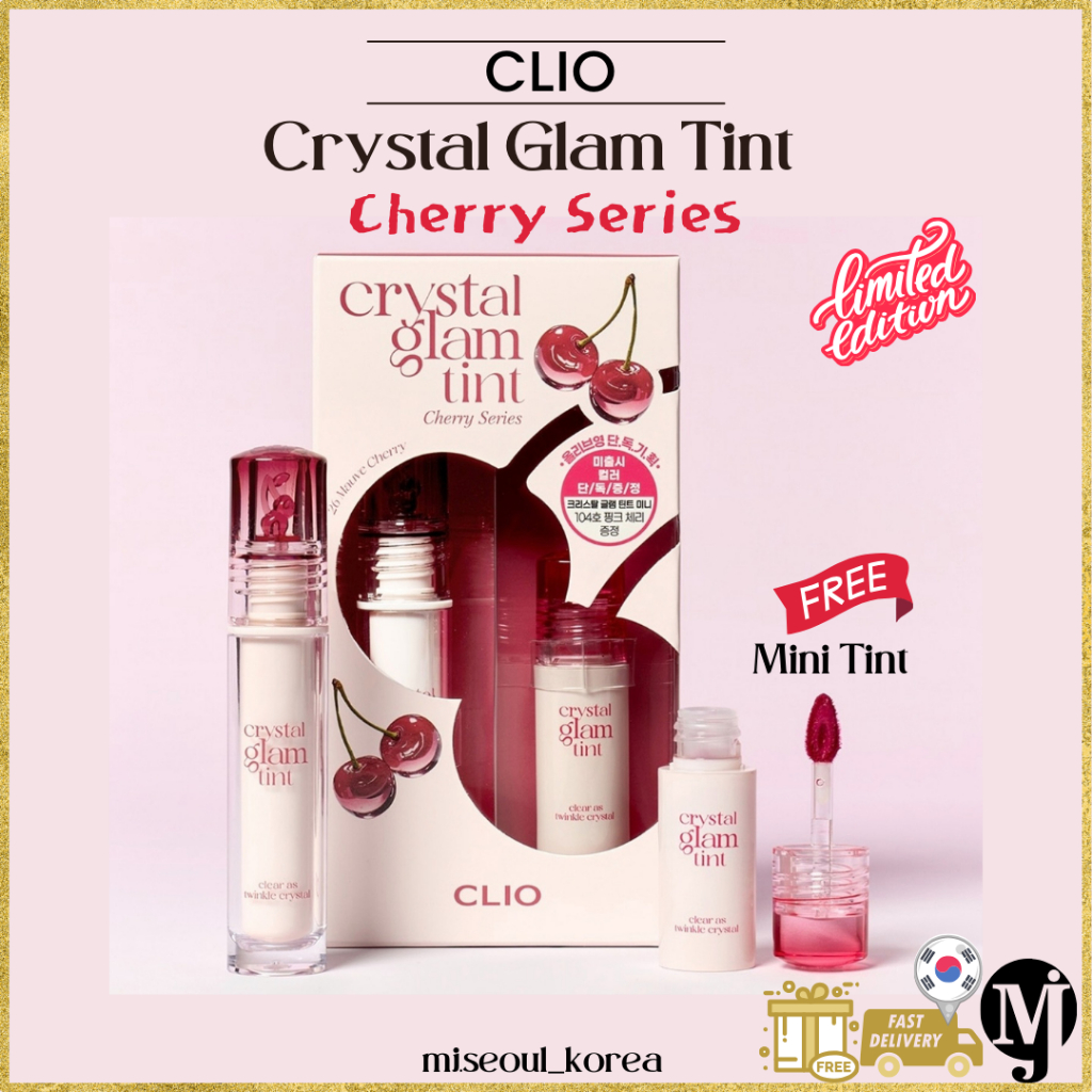 Clio Crystal Glam Tint Cherry Series Apple Series 4colors | Shopee ...