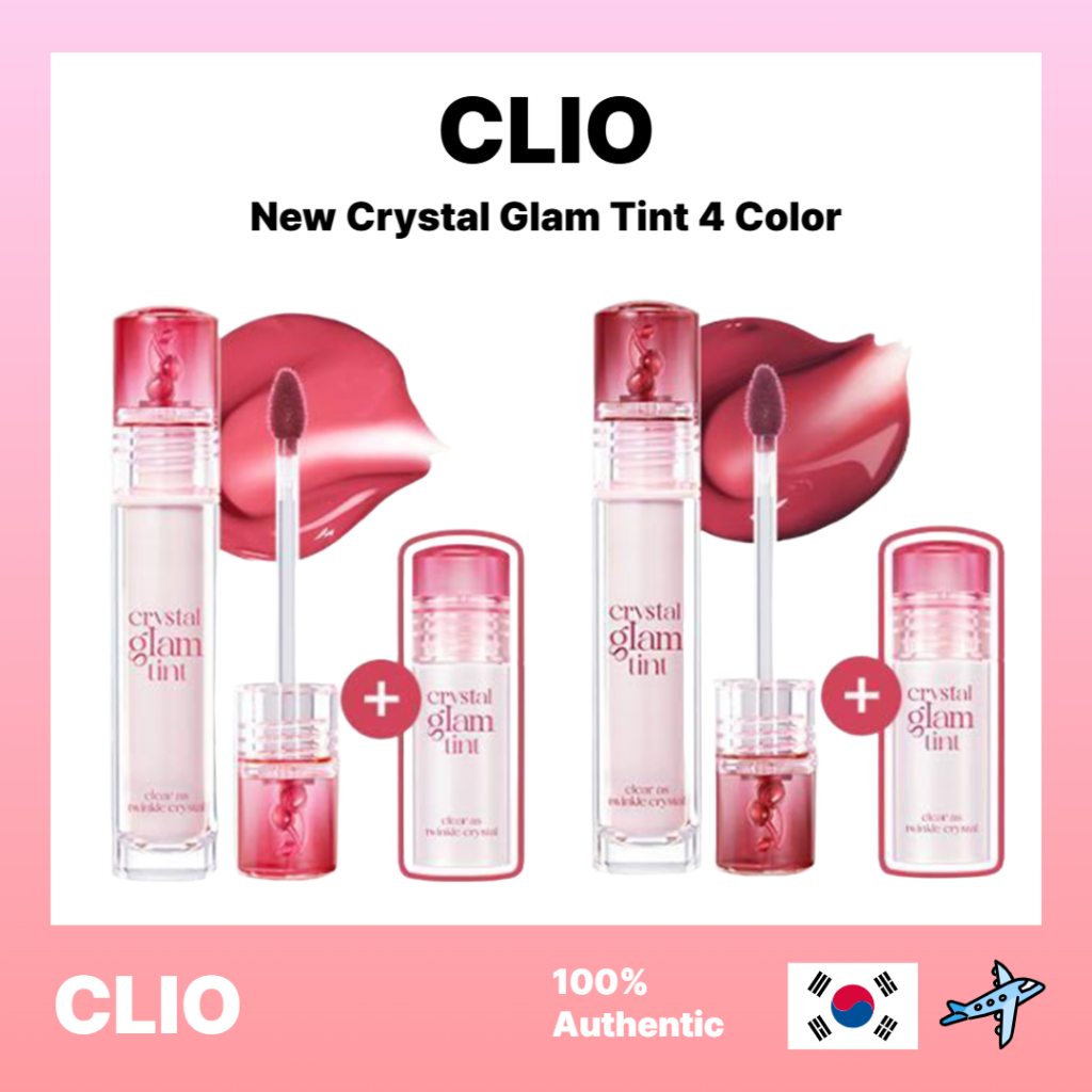 ️CLIO New Crystal Glam Tint 4 Color + Mini Tint Cherry Collection | Shopee Philippines