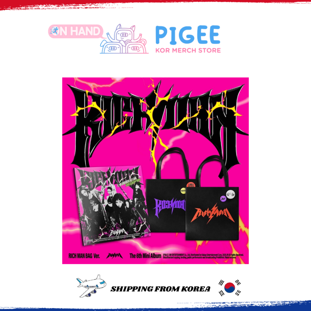 AESPA - [ RICH MAN ] 6TH MINI ALBUM (RICH MAN BAG Ver.) | Shopee ...