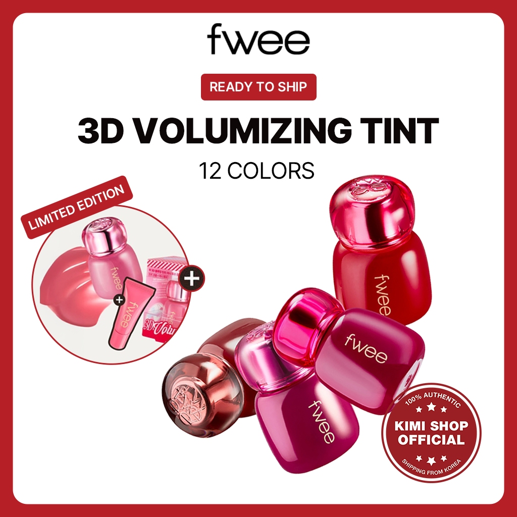 [fwee] 3D Volumizing Tint Special Set 3.8g 12 Colors Vanilla 70% Tint ...