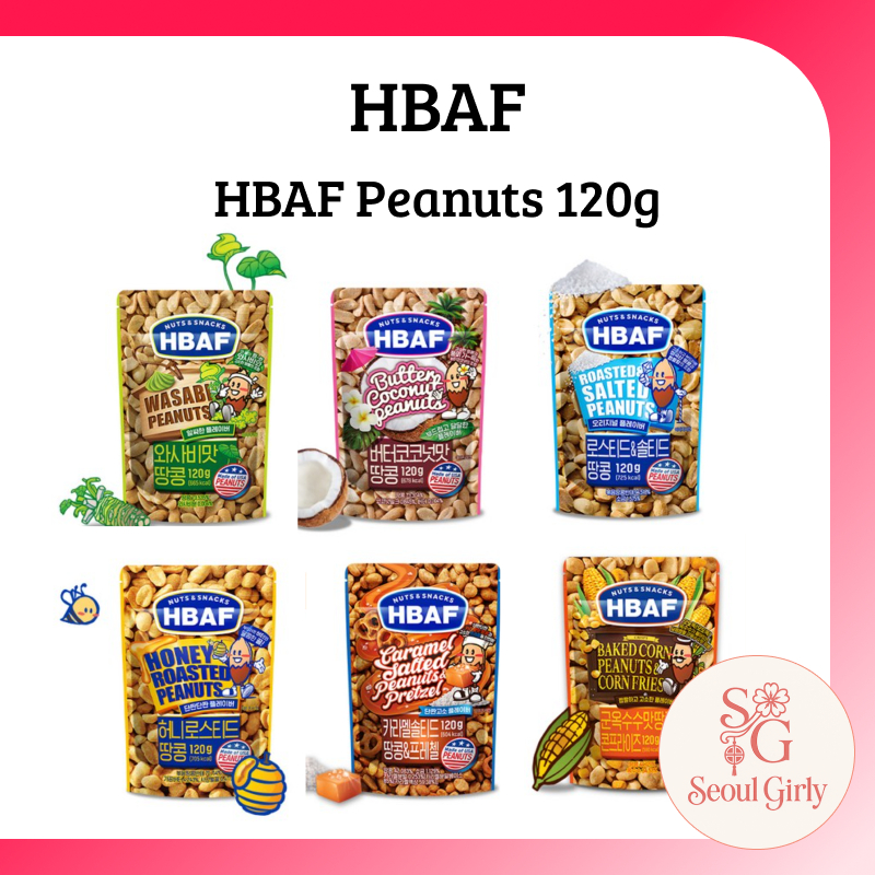 [HBAF] Peanuts 6 flavors (120g) - wasabi/ baked corn/ honey roasted ...