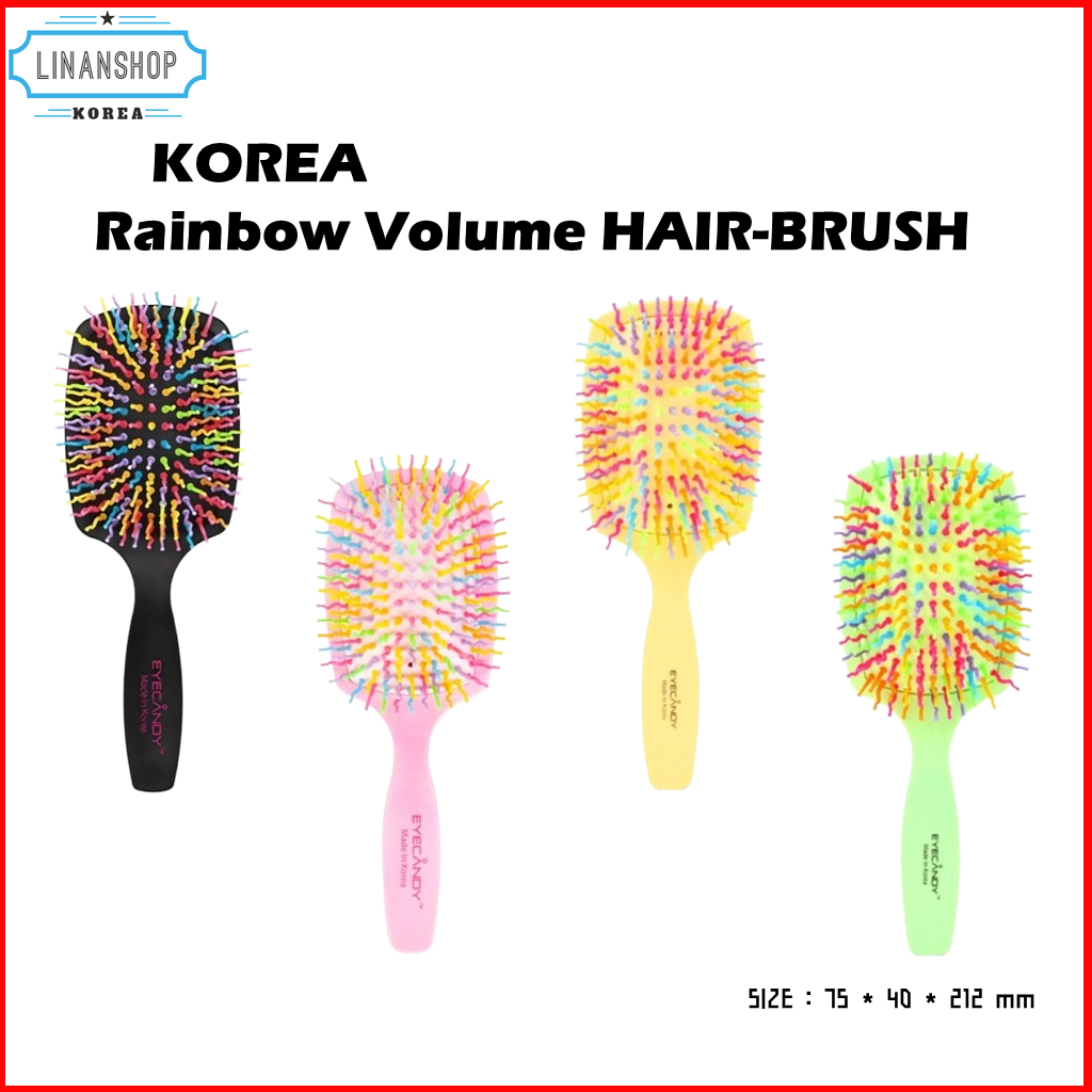KOREA [EyeCandy] Rainbow Volume Hairbrush Styling | Shopee Philippines
