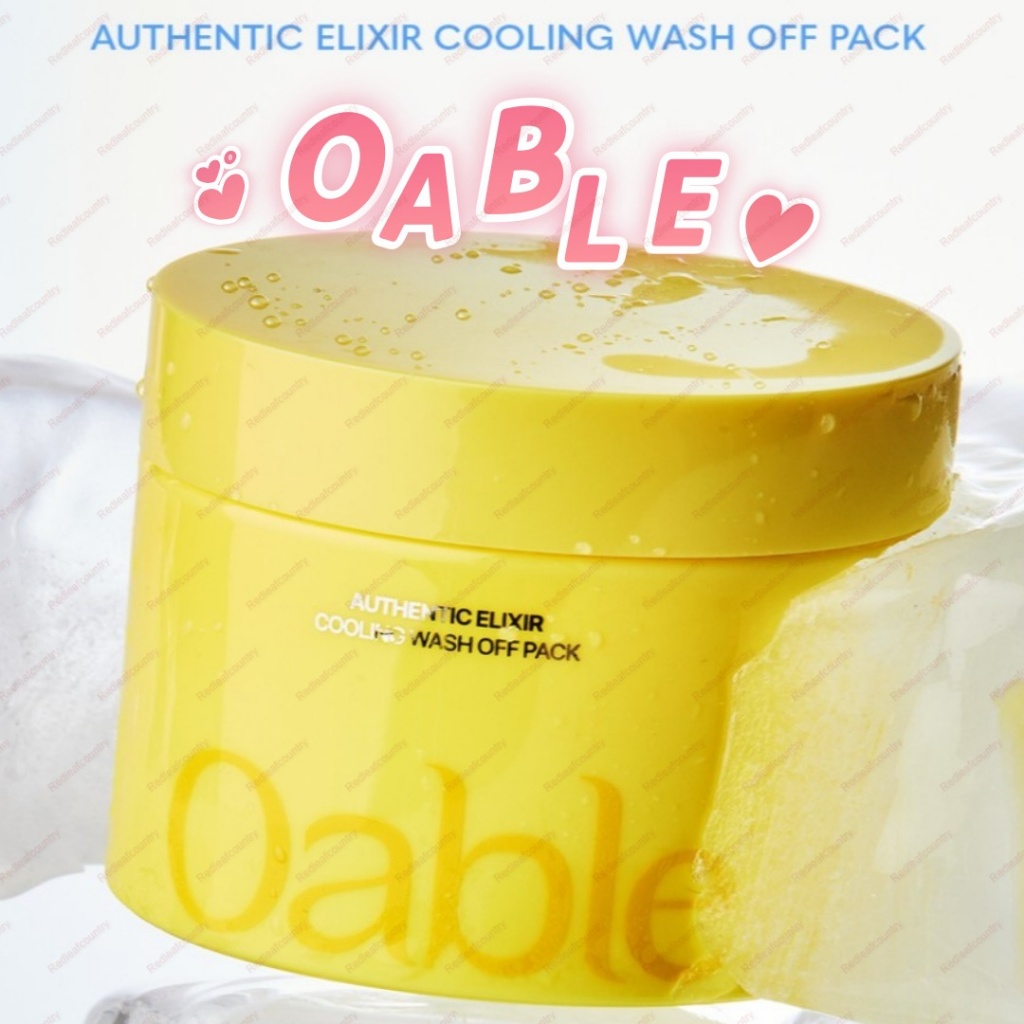 Oable Authentic Elixir Cooling facial mask Wash-Off Pack 105ml 🇰🇷 ...
