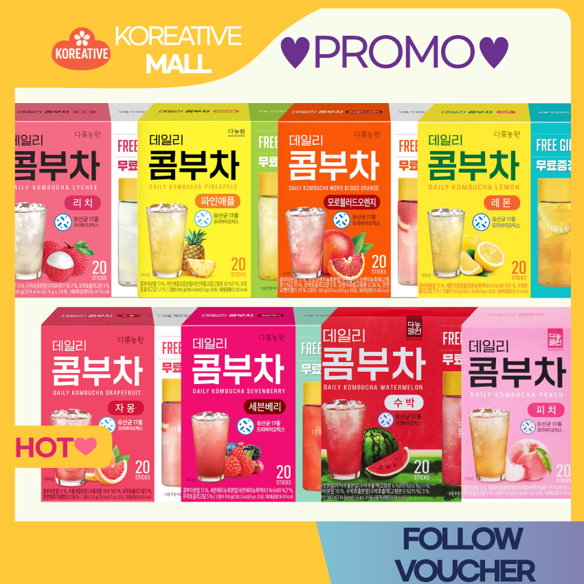 [Danongwon] Daily Kombucha Powder 20 Sticks + Bottle (11 Flavor ...