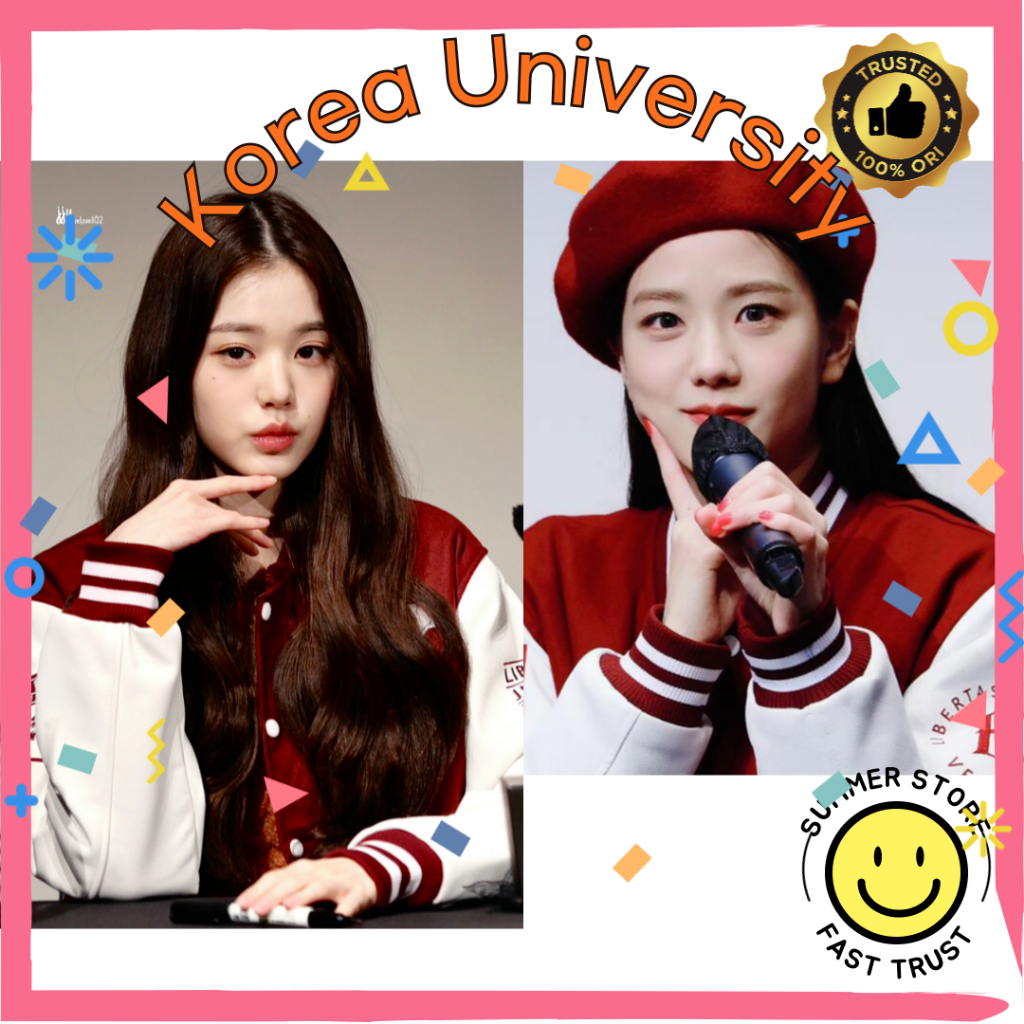 Korea University Official Varsity Jacket BLACK PINK AESPA IVE LE ...