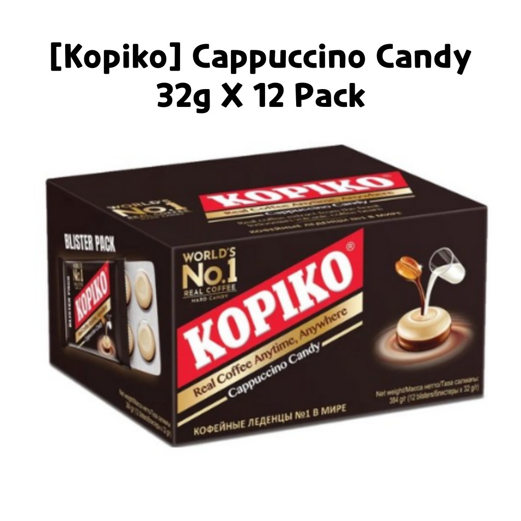 Kopiko Cappuccino Coffee Candy Blister Pack 32g x 12 packs box 𝐟𝐞𝐚𝐭𝐮𝐫𝐞𝐝 ...