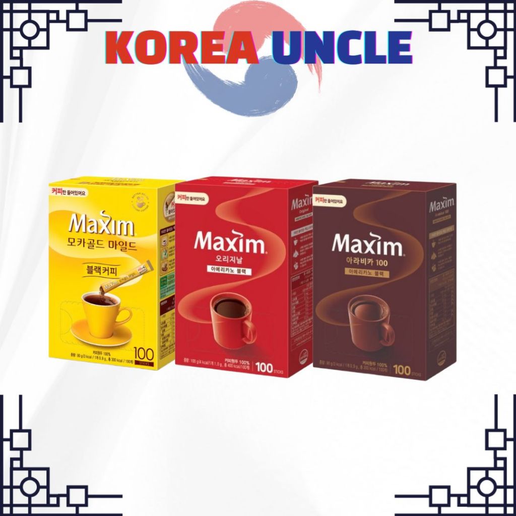Maxim Korean Black Coffee Bulk Pack – Everyday Instant Coffee (No Pork ...