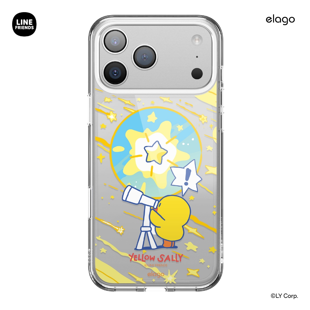 Elago | LINE FRIENDS Yellow Sally Magnetic Hybrid Clear Case Compatible ...