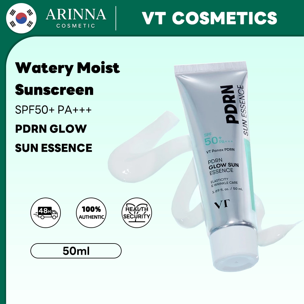 [VT] PDRN Glow Sun Essence SPF50+ PA+++ 50ml | Shopee Philippines