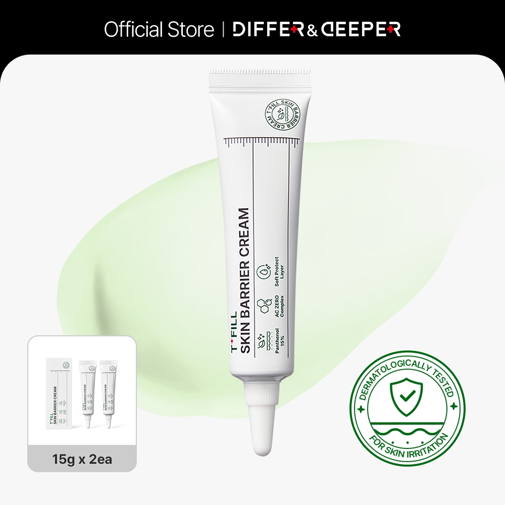 DIFFER&DEEPER Skin Barrier Cream 15*2ea T+FILL T+TROUBLE Acne care spot cream | Shopee Philippines