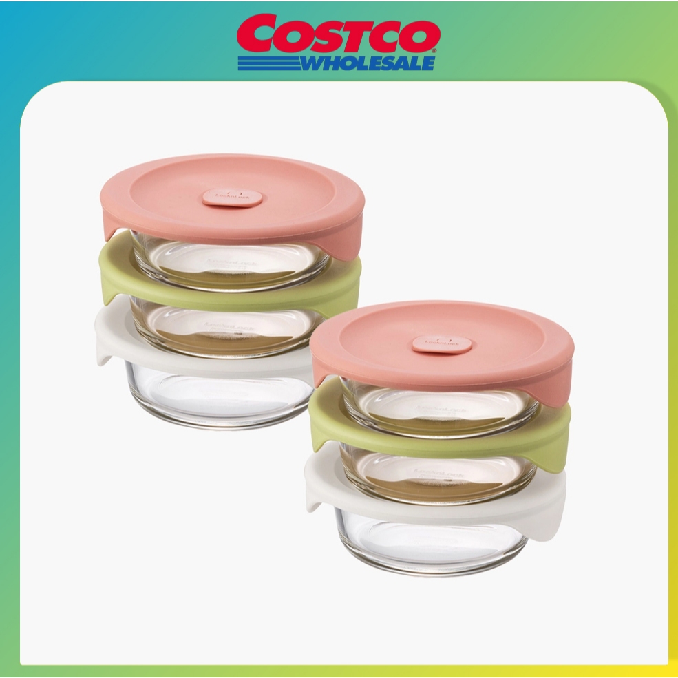 [KOREA Costco] Lock&Lock Glass Rice Container Set 355ml 12P – Microwave ...