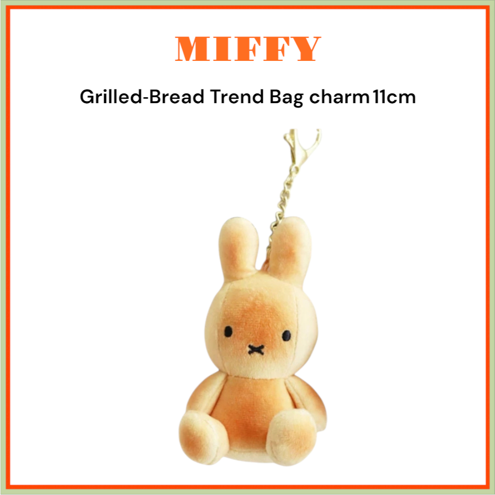 [MIFFY] Miffy Grilled‑Bread Trend Bag charm 11cm Keyring toast theme ...