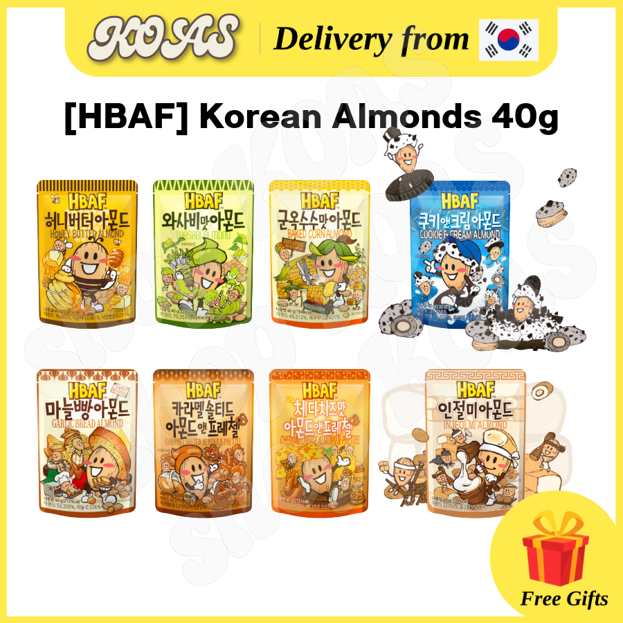 [HBAF] Korean Mini Flavored Almond Snack – Honey Butter / Wasabi ...