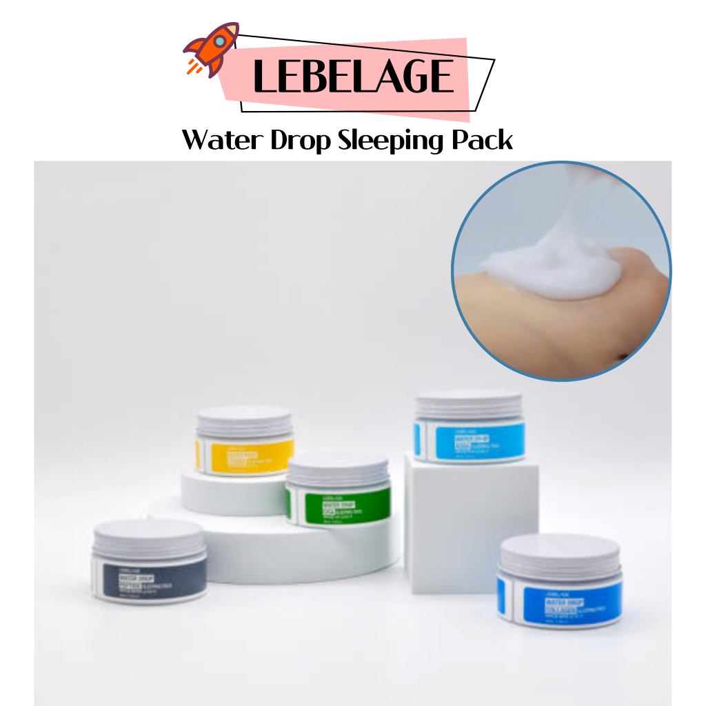 [LEBELAGE] Water Drop Sleeping Pack 100ml_5 Types_Collagen/Peptide/Cica ...
