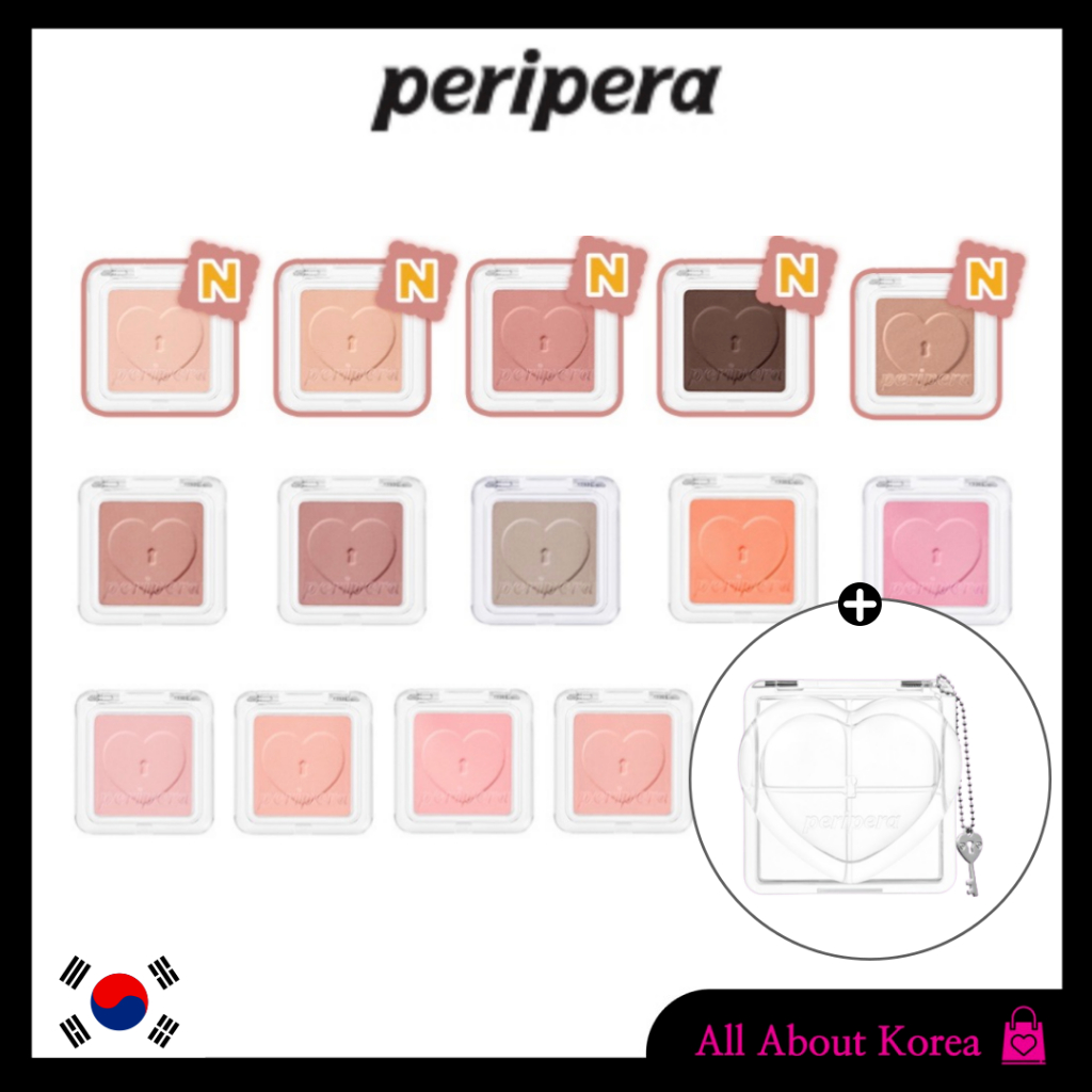 [PERIPERA]Heart Pocket Single Shadow 25colors (+Palette 4 Colors Case ...