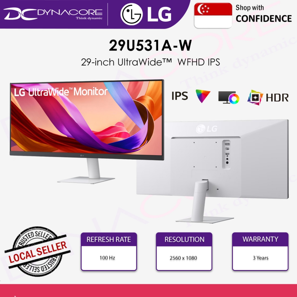 LG 29U531A-W 29-inch UltraWide 21:9 WFHD (2560x1080) IPS Display Type-C ...