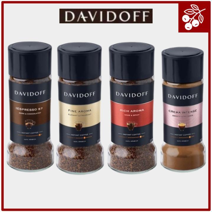 DAVIDOFF Premium Instant Coffee — Fine Aroma / Rich Aroma / Espresso 57 / Crema Intense (1 jar ...