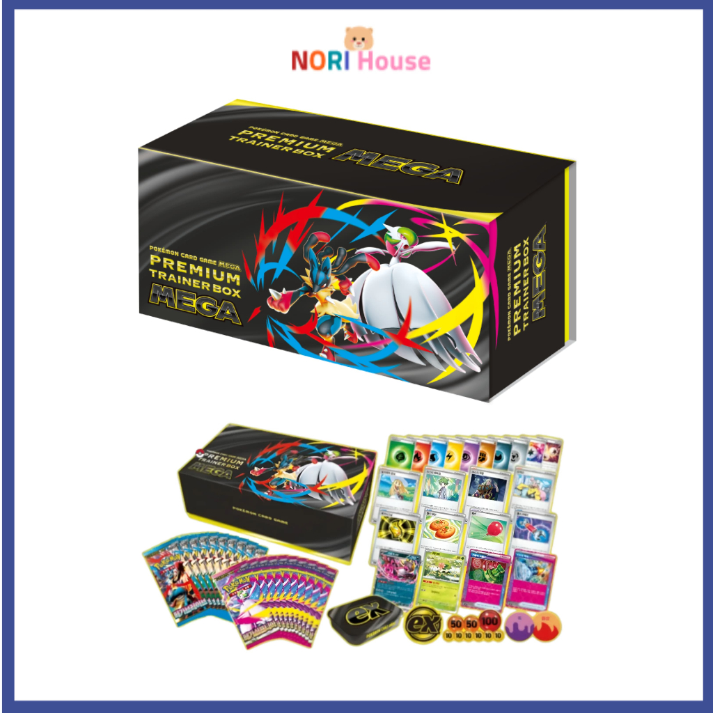 Pokemon Card Game MEGA Premium Trainer Box Korean Version (Mega Card 20 ...