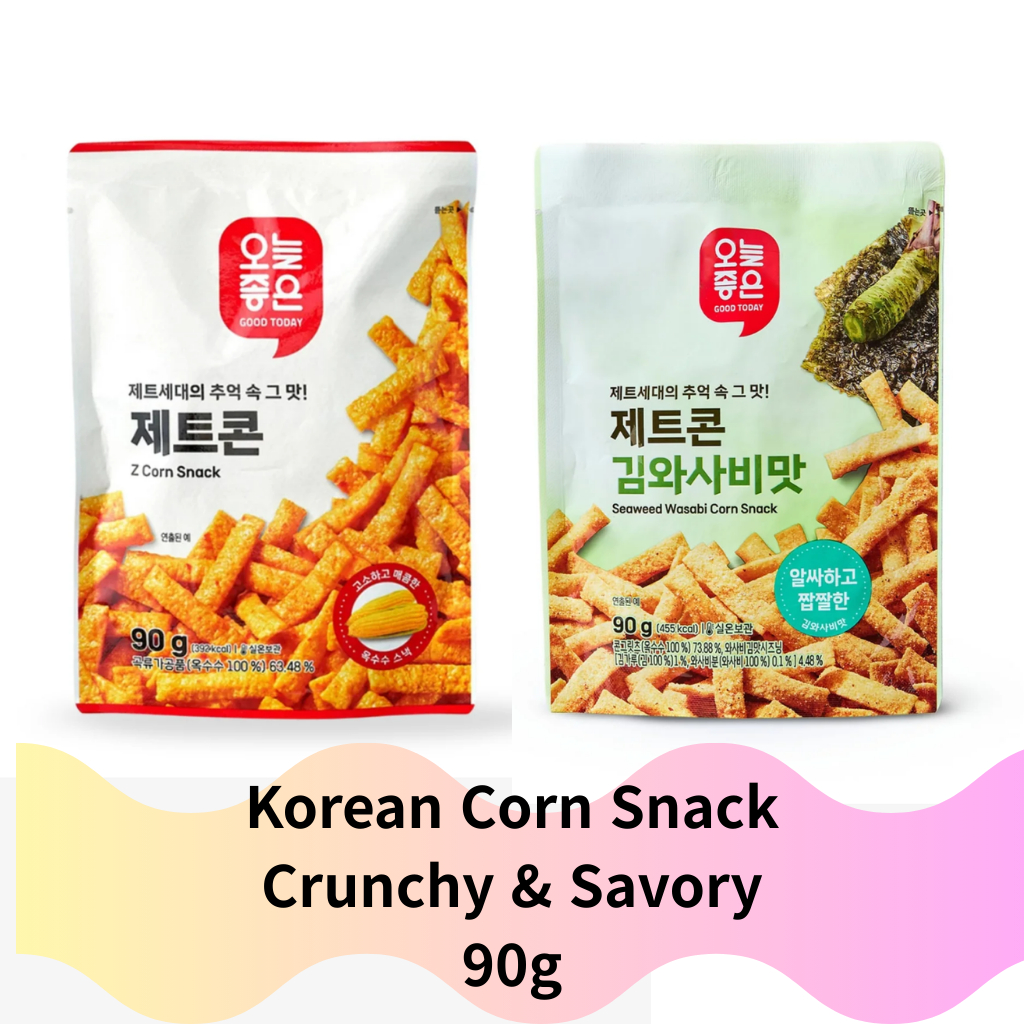 Korean Corn Snack 90g | Original Corn / Seaweed Wasabi | Crunchy Snack ...