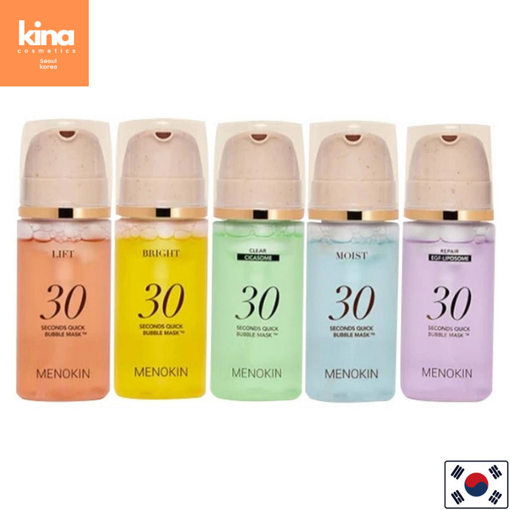 Menokin 30 seconds quick bubble mask 5 types 95ml | Shopee Philippines