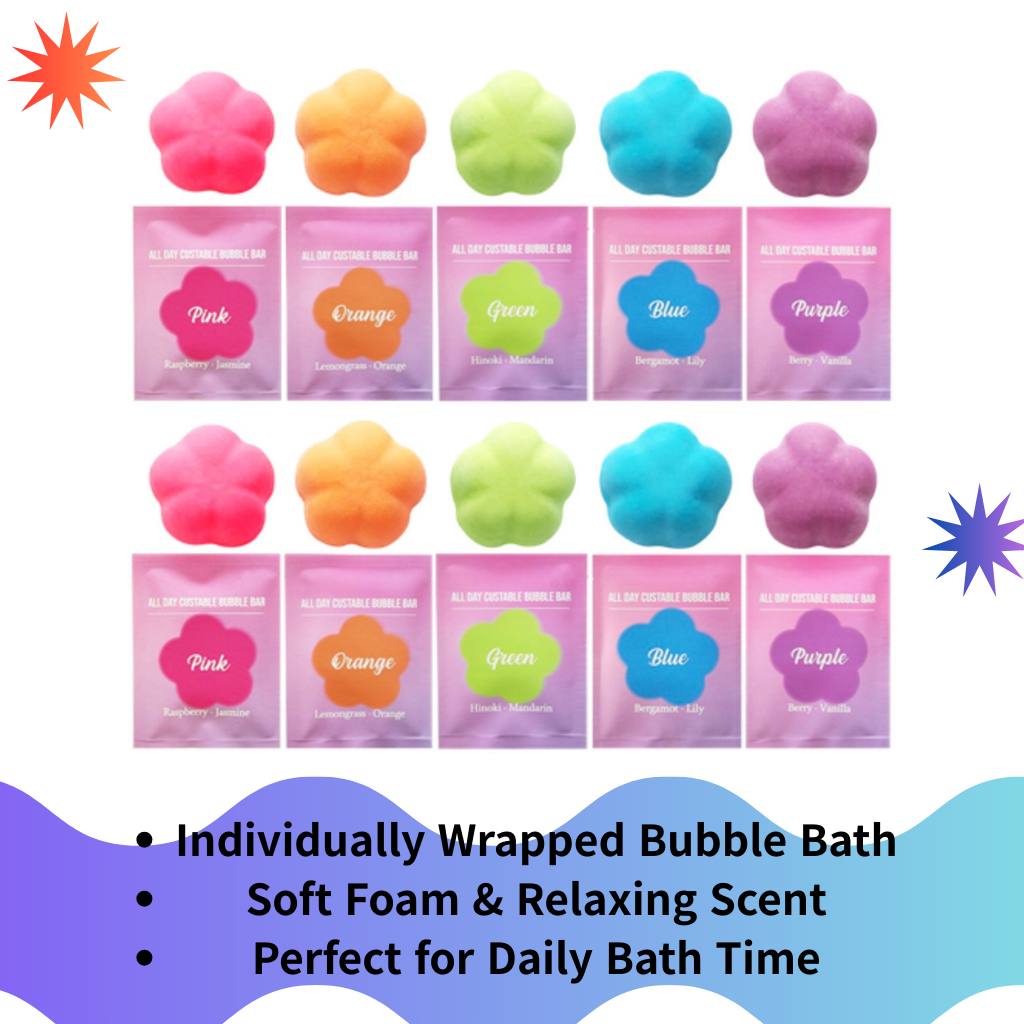 Korean Bubble Bath Bar Set | Individually Wrapped | 30g x 10 pcs ...