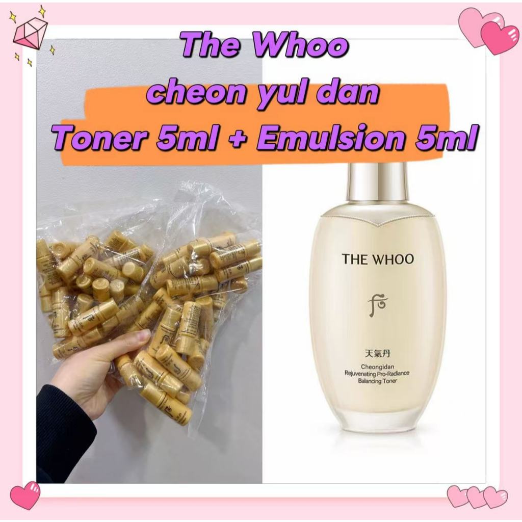 The history of whoo Cheonyuldan Blancing Toner 5ml + Emulsion 5ml ...