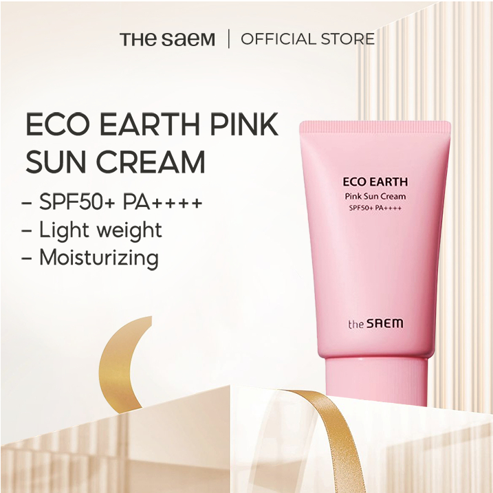 [the SAEM Official] Eco Earth Pink Sun Cream SPF50+ PA ...