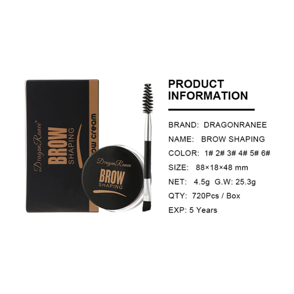 Eyebrow Cream,Brow Color Long Lasting Waterproof Eyebrow Pomade Gel ...