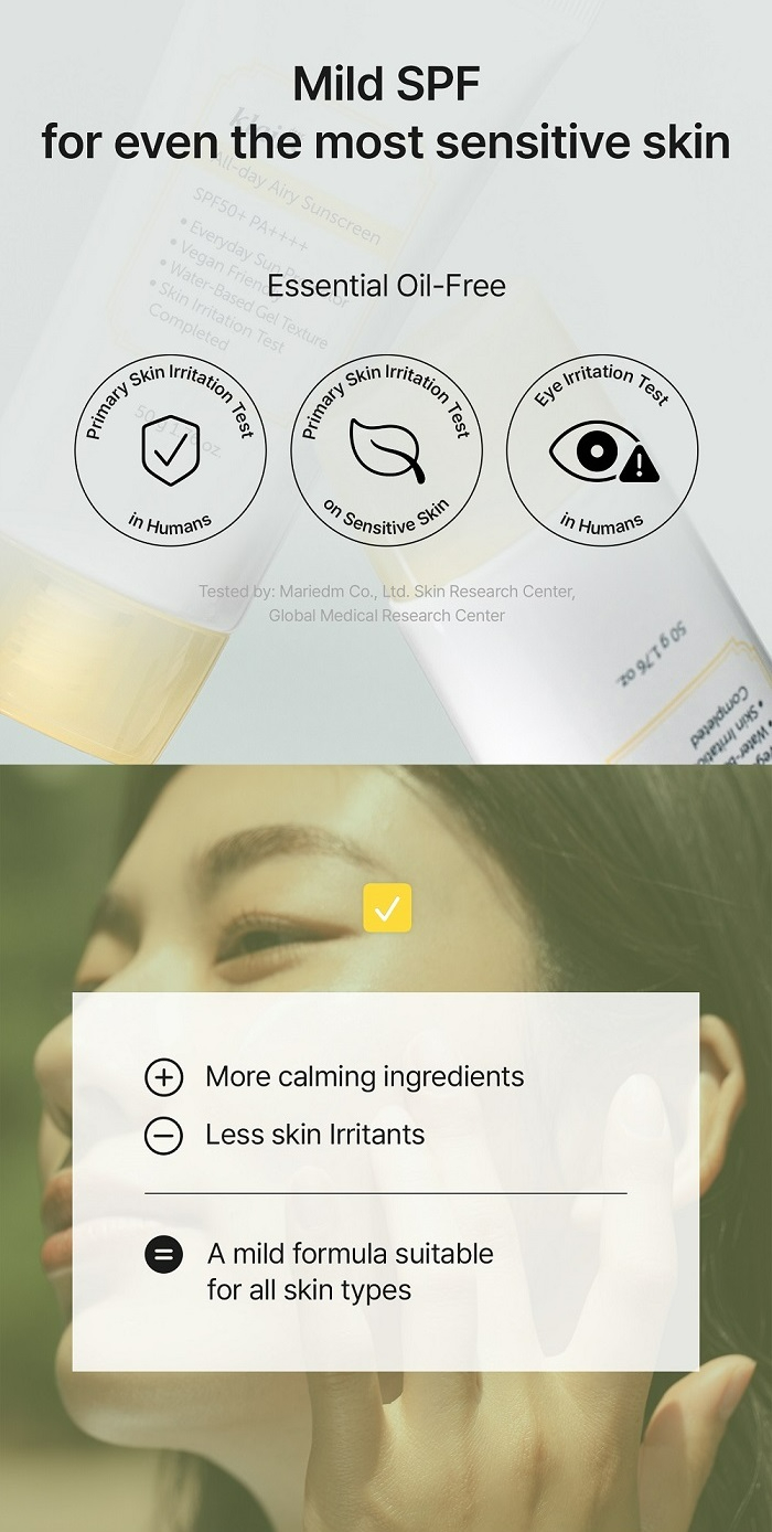 [Klairs] Non-sticky, Non-greasy Sunscreen All Day Cover Airy Sunscreen 50g SPF 50+ PA ...