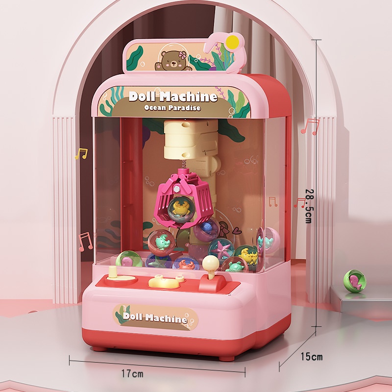 [Qilemeng] Large Claw Machine Toys Kids 48 PCS Doll Machine Toy Mini ...