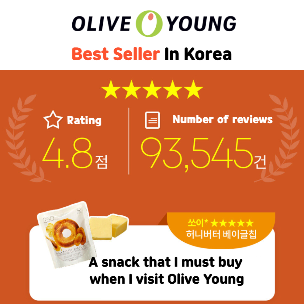 [Olive Young] Bagel Chips 60g (4 Flavor) / Garlic Butter / Honey Butter ...