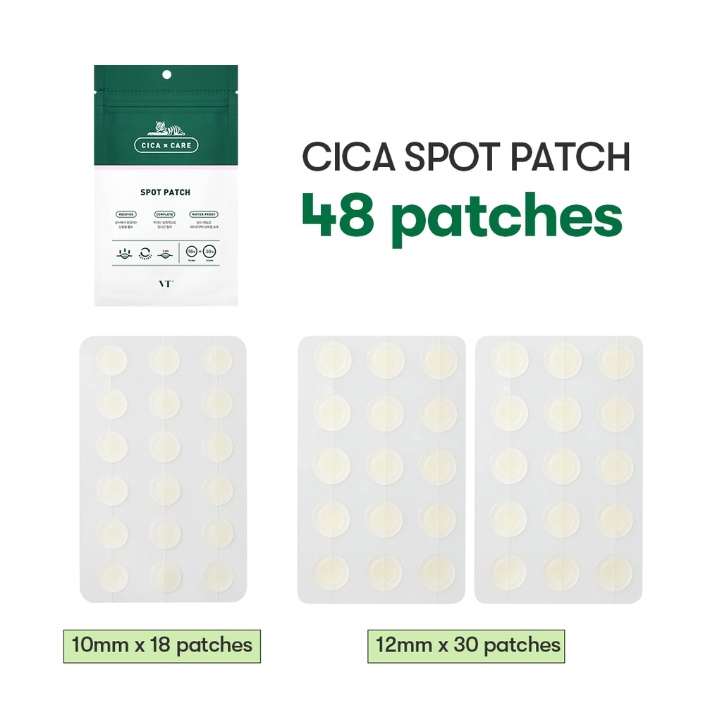 [VT] CICA Acne Spot Patch (48pcs) Micro Pimple Patch Allicin Exosome ...