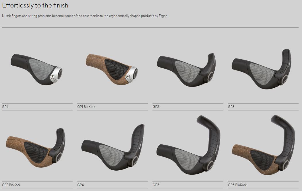 Ergon GP1 GP2 GP3 GP4 GP5 Ergonomic Lock-on Bicycle Handlebar Grips ...
