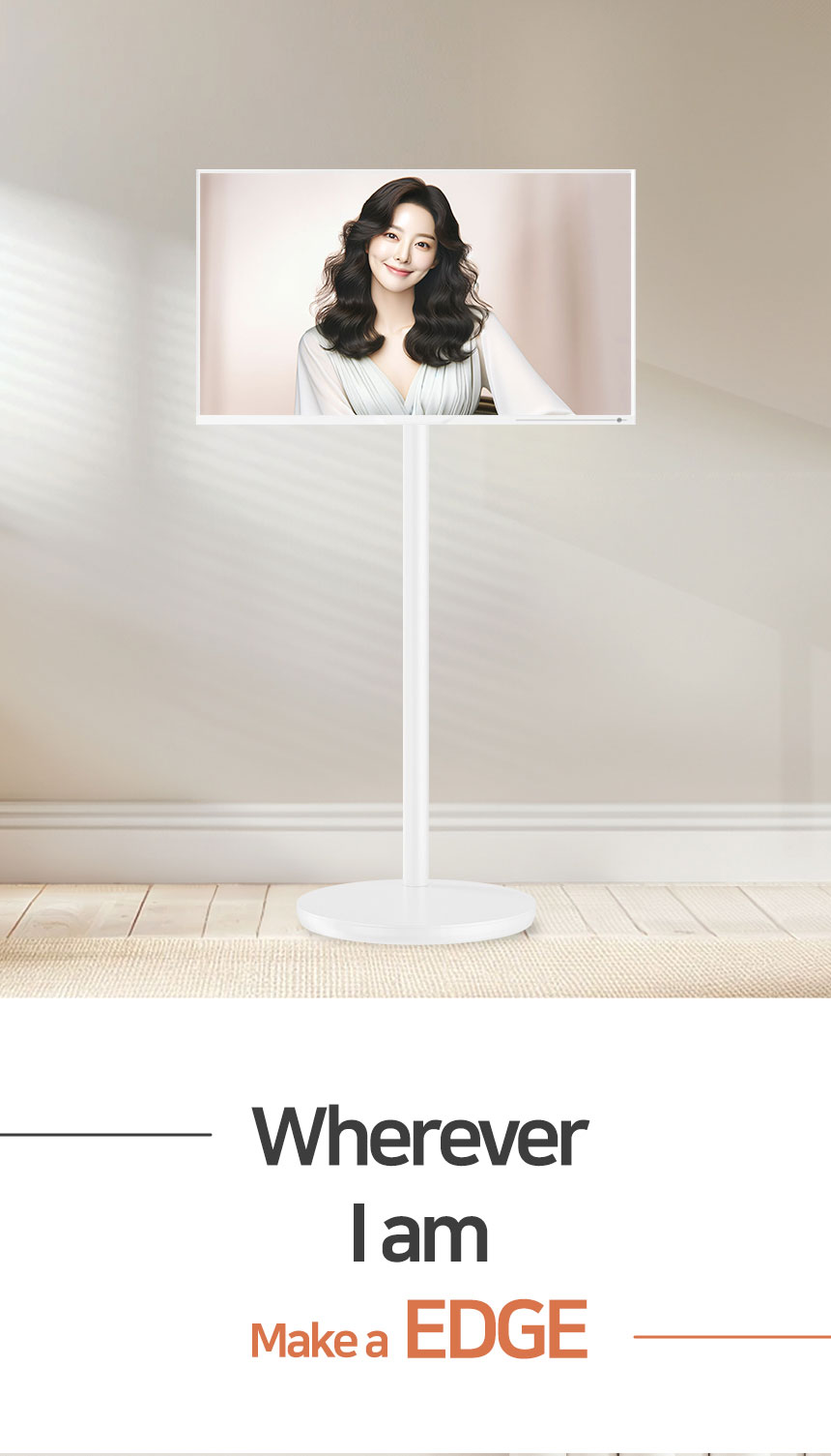 EDGEWALL FR-100 Mobile Stand Moving Monitor mount height adjustable ...