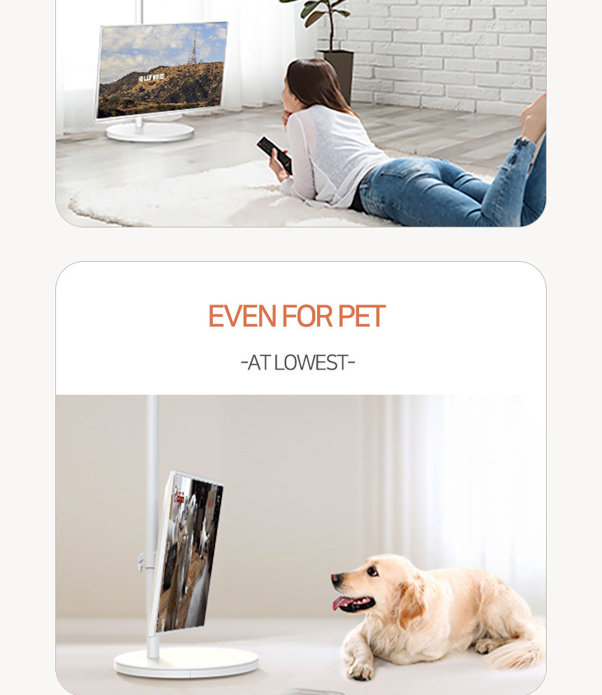 EDGEWALL FR-100 Mobile Stand Moving Monitor mount height adjustable ...